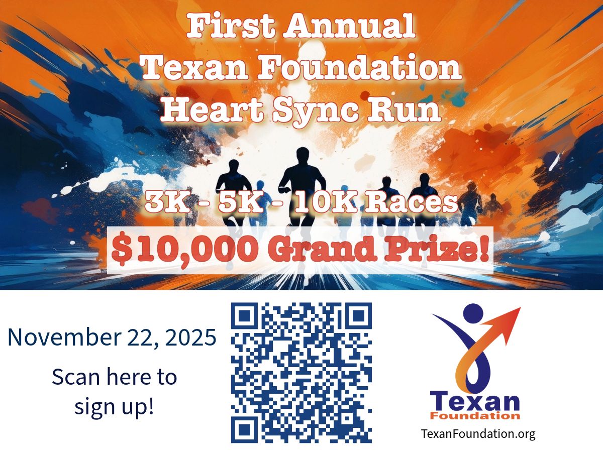 10K Race Texan Foundation Stride For Health; Heart Sync Run: 3km/5km ...
