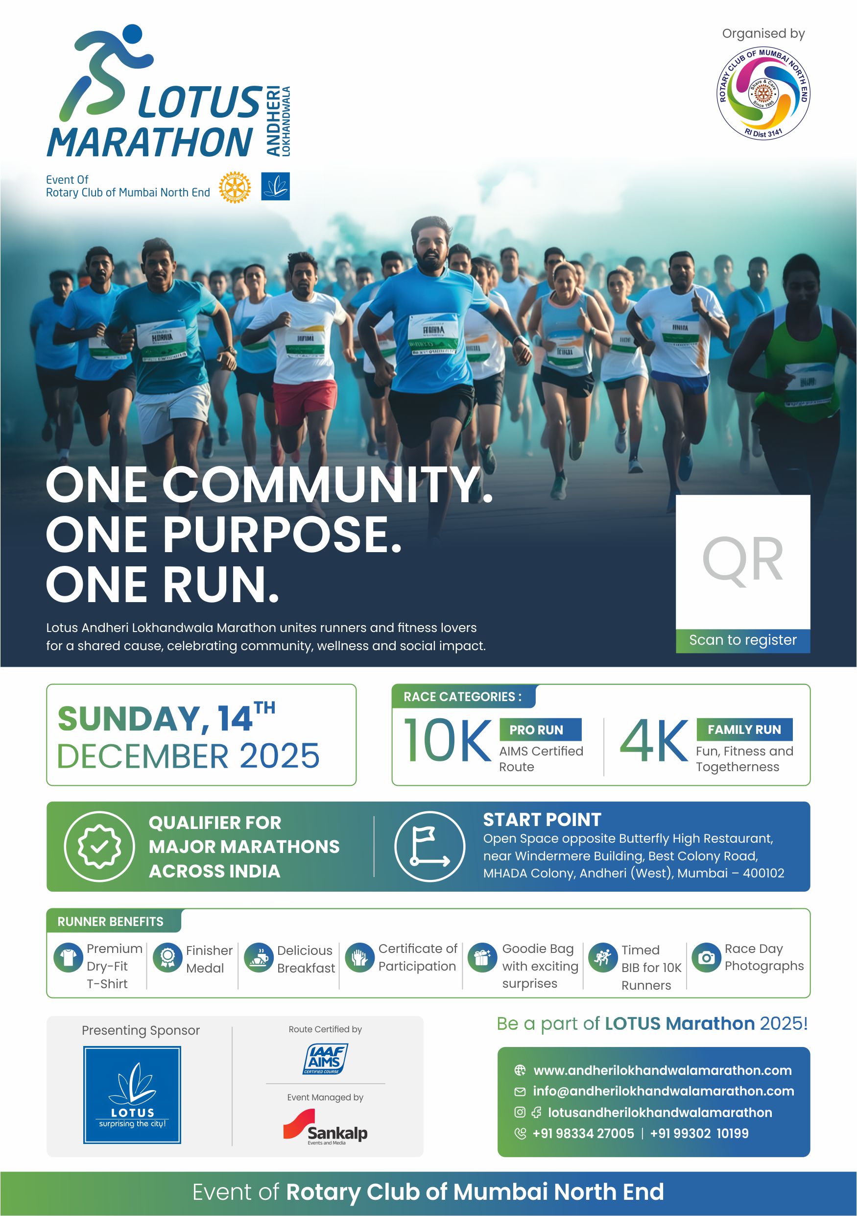 10K, Half Marathon Race Lotus Marathon @ Andheri Lokhandwala, Mumbai, India on 01 December 2025 ...